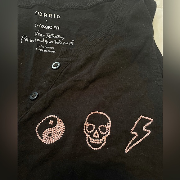 torrid | Tops | Torrid Brand Classic Fit Tank With Embroidered Symbols ...